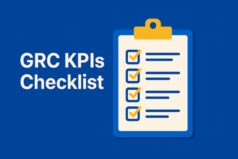 GRC Metrics & KPIs Checklist with Example KPIs
